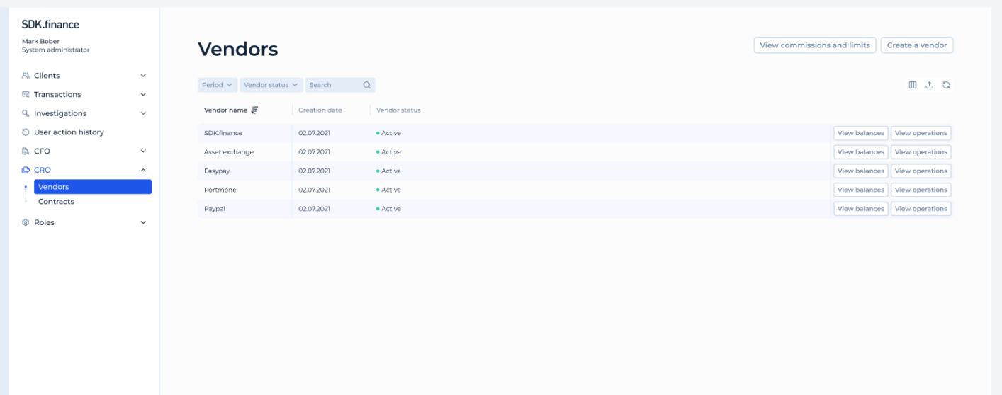 Vendors | SDK.finance - White-Label Digital Banking Software