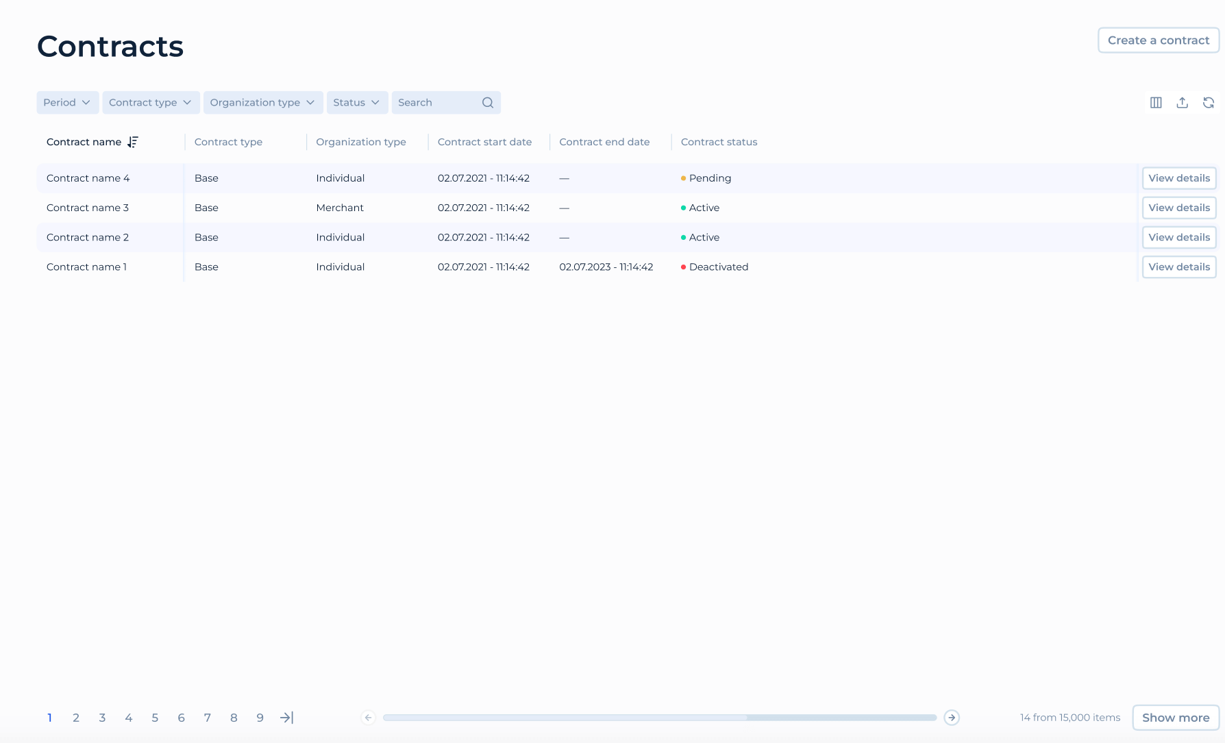 Contracts | SDK.finance - White-Label Digital Banking Software