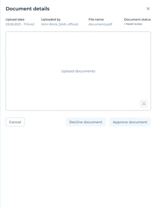 Investigations: View document details | SDK.finance - White-Label ...