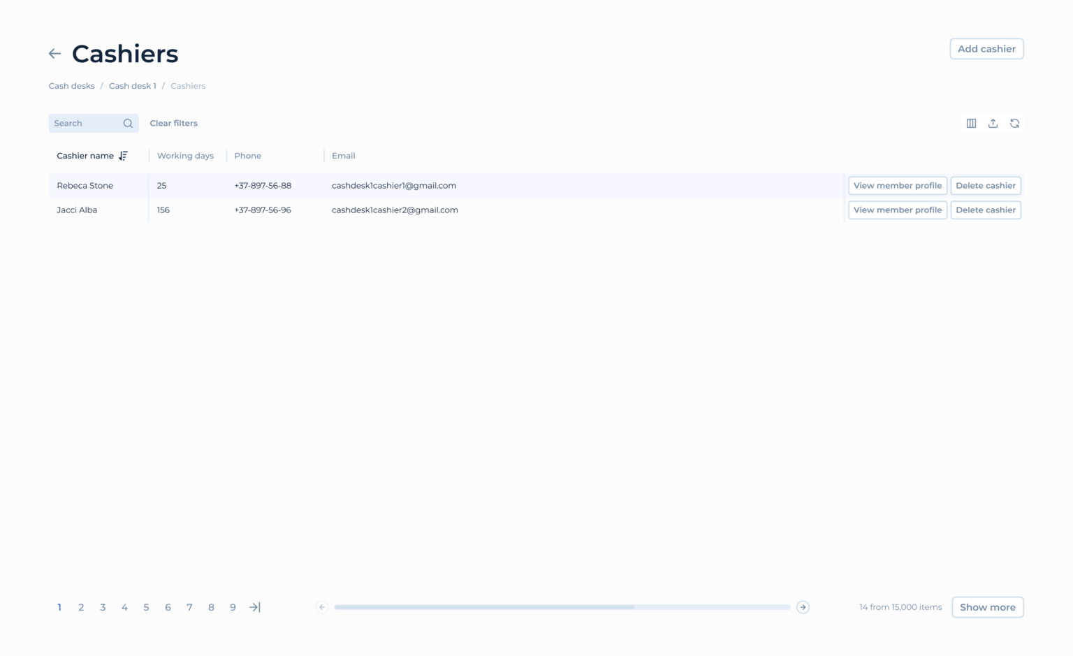Cashiers (Accountant View) | SDK.finance - White-Label Digital Banking ...