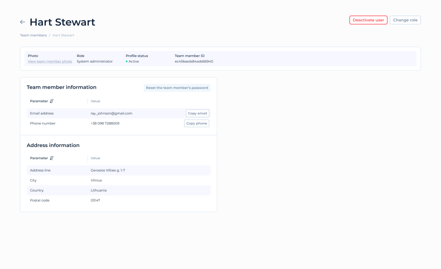 View team member’s profile | SDK.finance - White-Label Digital Banking ...