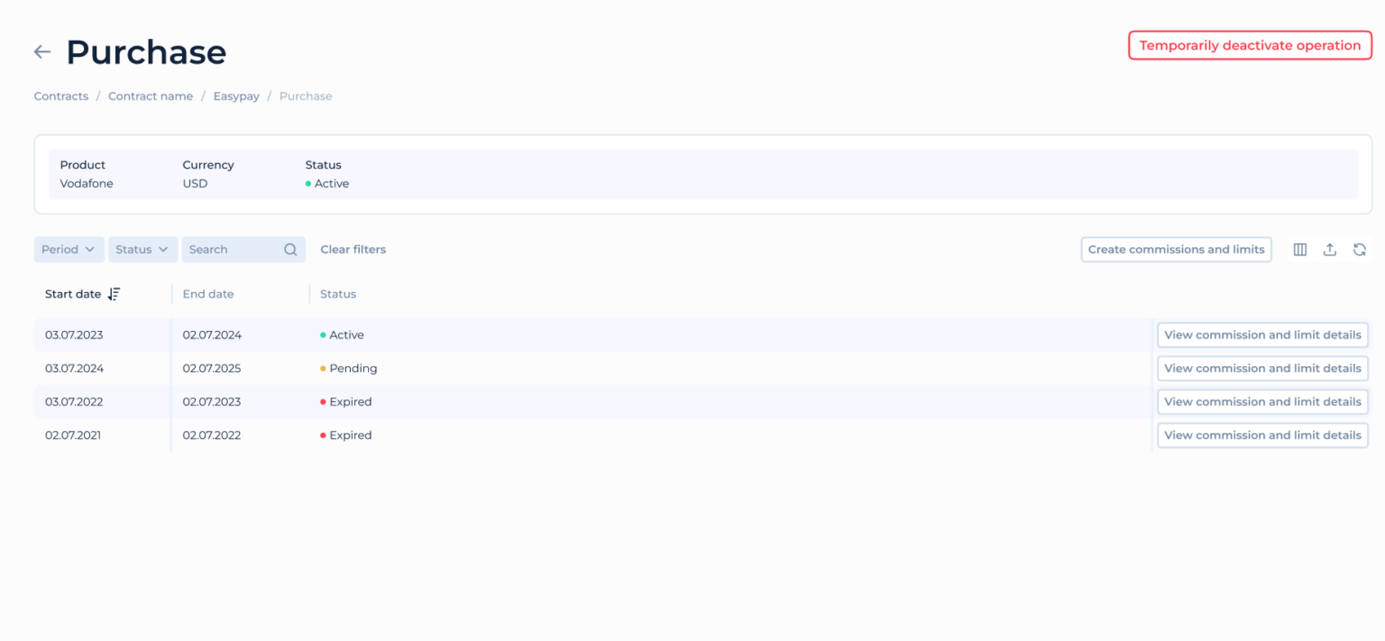 View operation details (in Contract) | SDK.finance - White-Label ...