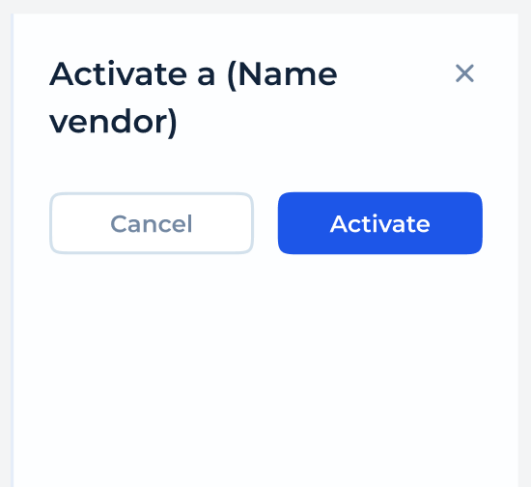 Temporarily Deactivate/Activate Vendor | SDK.finance - White-Label ...