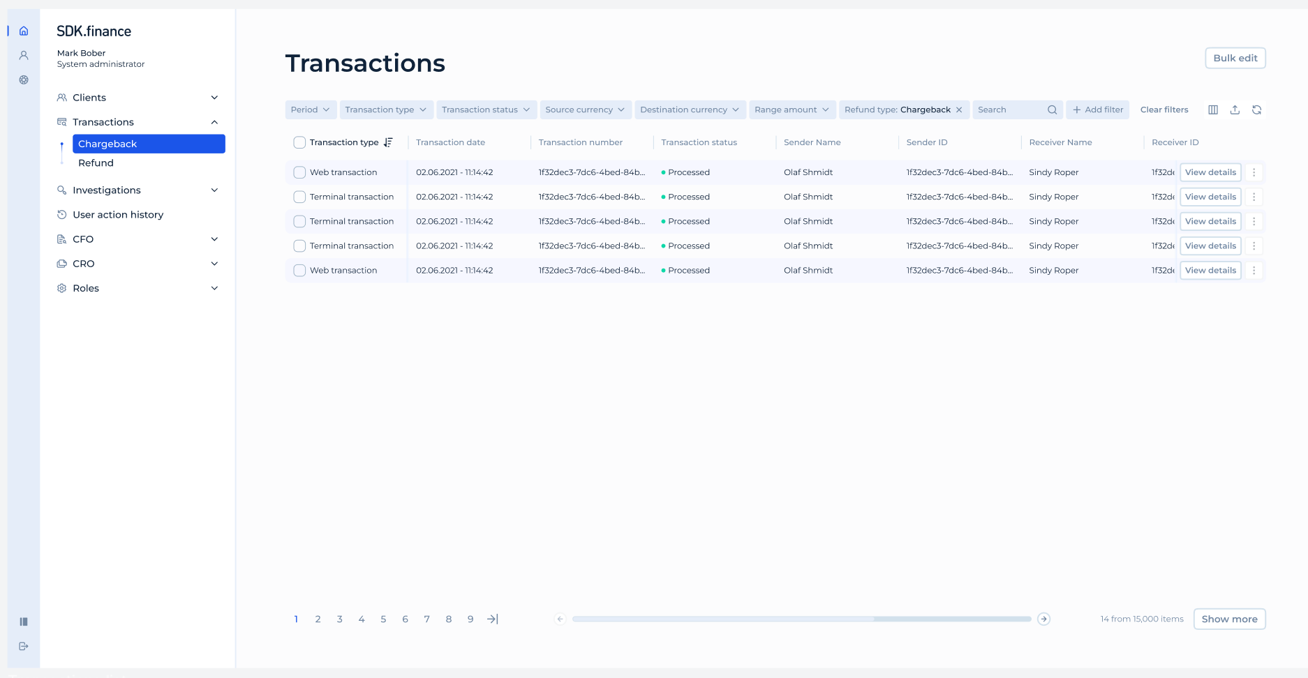 Chargeback | SDK.finance - White-Label Digital Banking Software