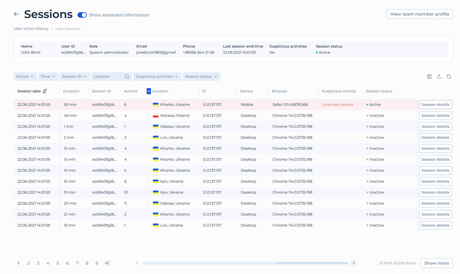 Sessions | SDK.finance - White-Label Digital Banking Software