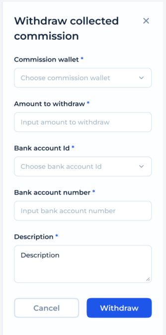 Withdraw Collected Commission | SDK.finance - White-Label Digital ...